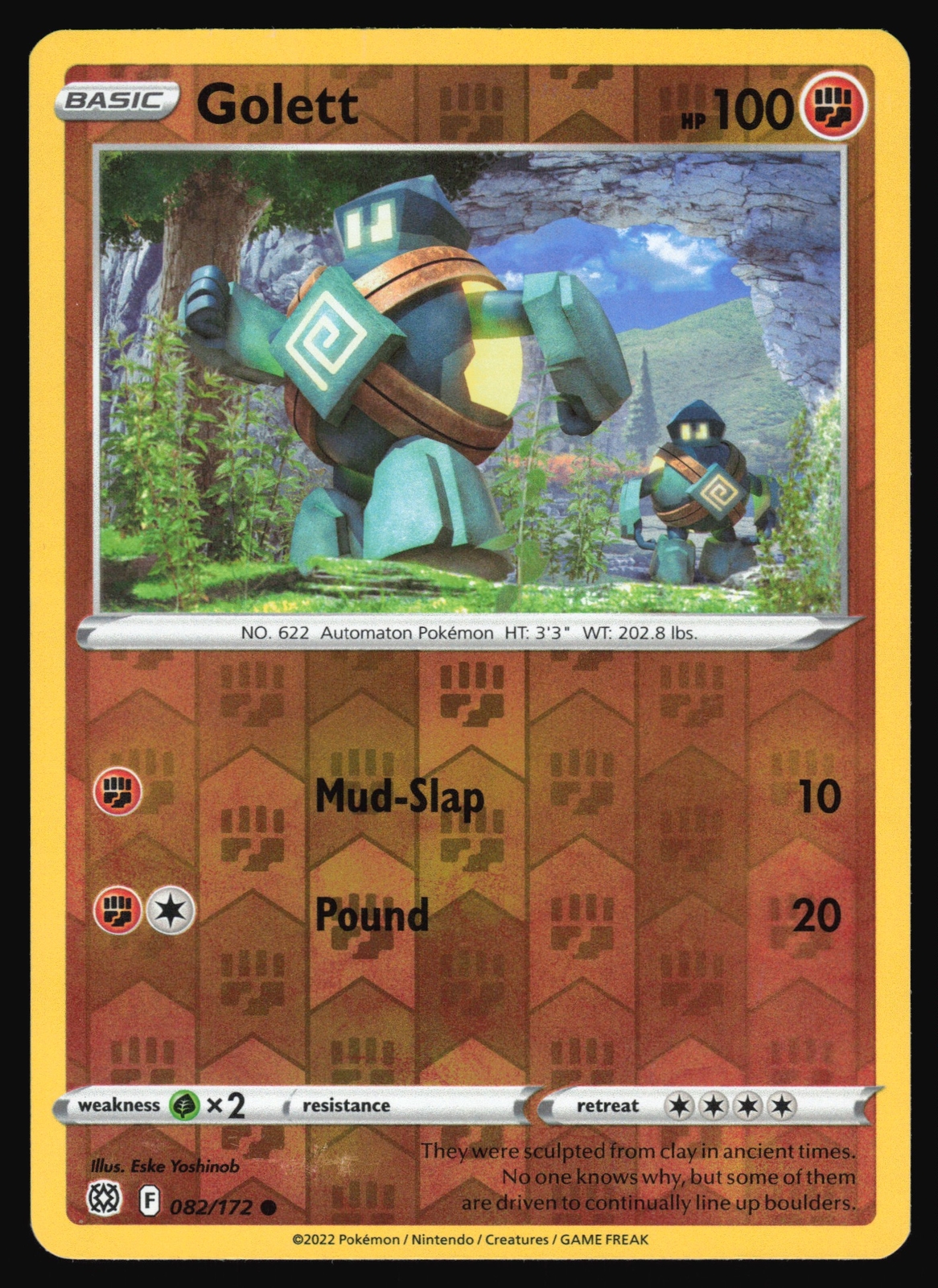 2022 Pokemon Golett 082/172 Brilliant Stars Reverse Holo Common | eBay