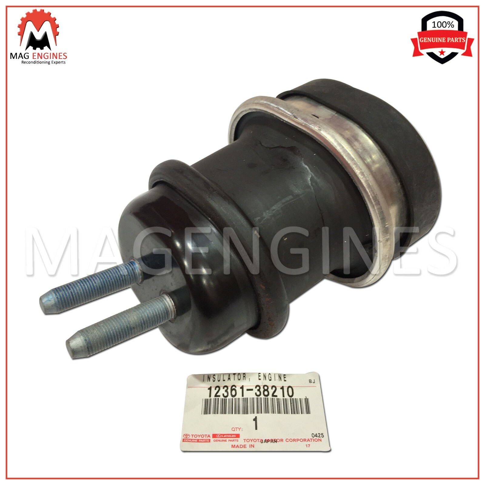 12361-38210 GENUINE OEM INSULATOR, ENGINE MOUNTING, FRONT 1236138210 | eBay