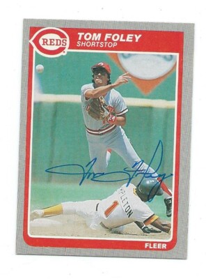 Tim Foley Hand Signed autograph on a 1985 Fleer-Cincinnati Reds | eBay