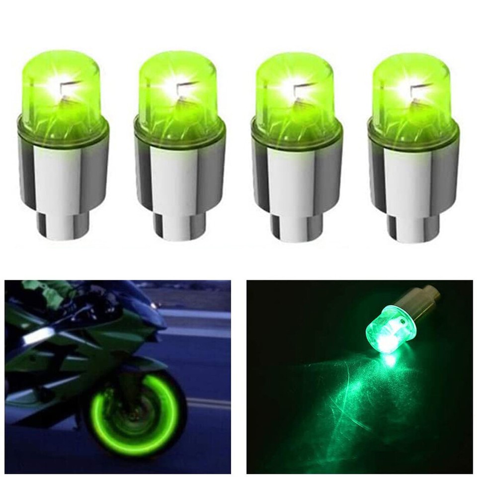 4pc Car Auto SUV Wheel Tire Tyre Air Valve Stem LED Light Caps Cover ...