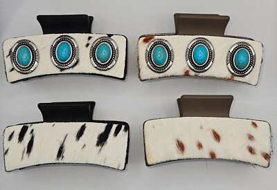 Genuine Cowhide Hair Claw Clips. New | eBay