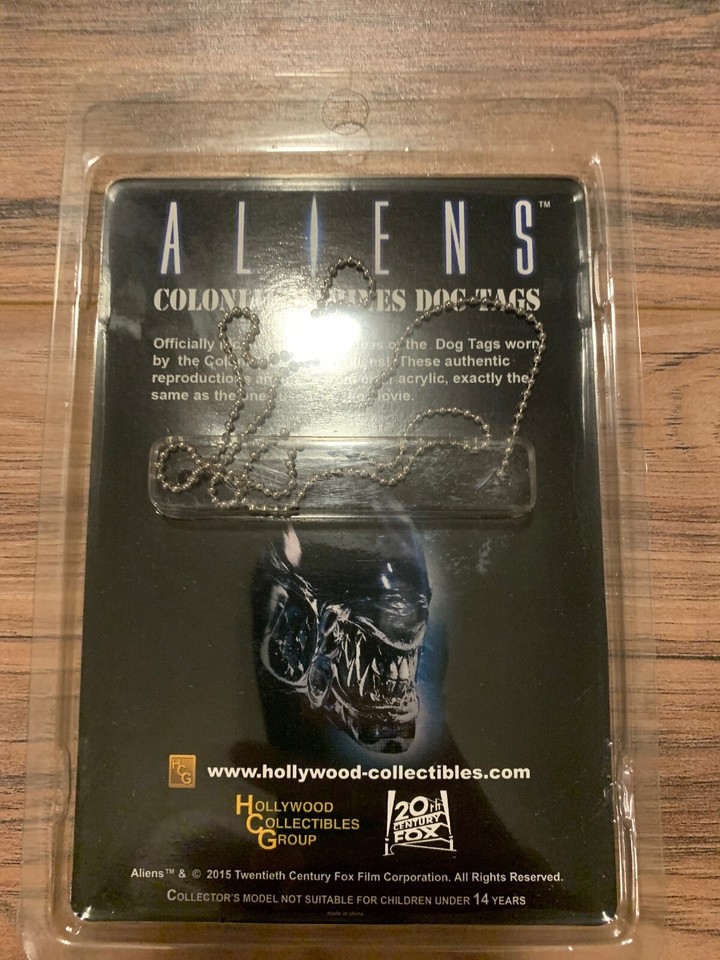 HCG Aliens Frost Colonial Marine Dog Tags Prop Replica SEALED NEW | eBay