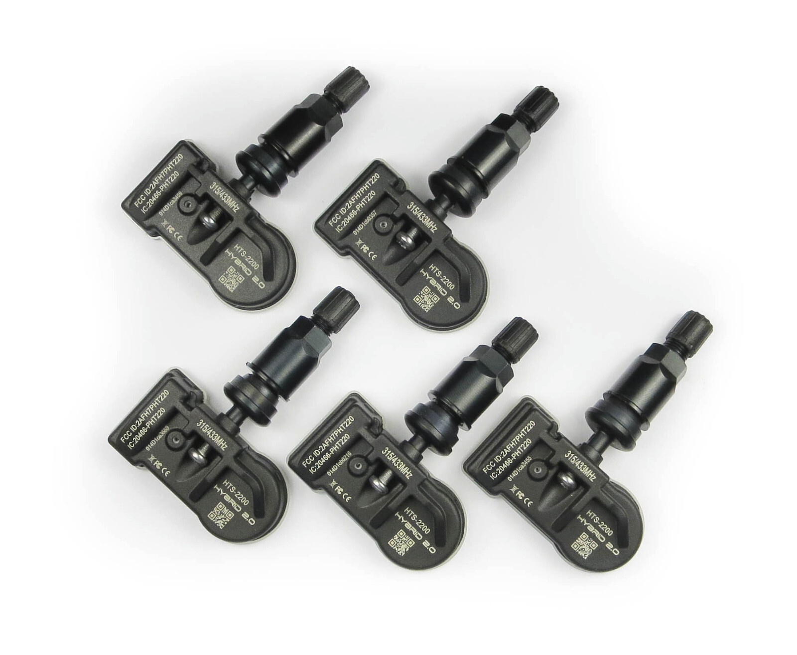 New 315mhz Black Stem TPMS Set Fits 2008 2009 2010 2011 Toyota FJ ...