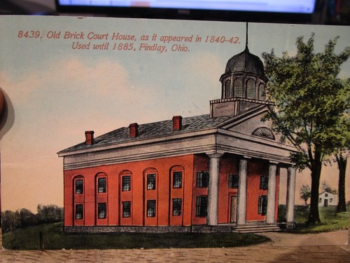 F1 Vintage Old OHIO Postcard FINDLAY Hancock County Courthouse SINFULLY ...
