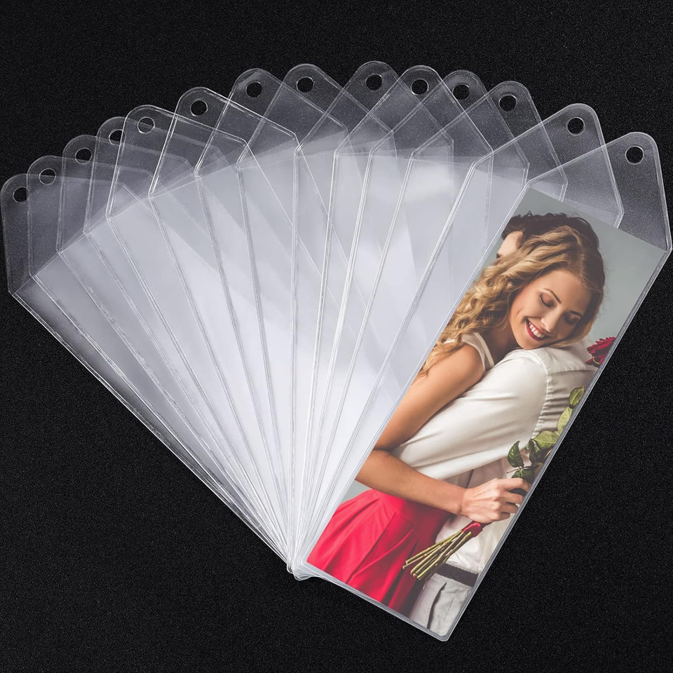 Plastic Bookmark Sleeves Clear Bookmark Holder Photo Booth Sleeves 2-1/ ...