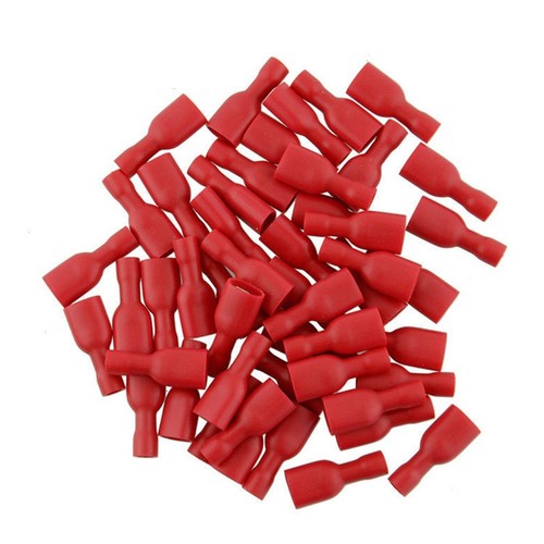 Cable Spade Set Male Wire Terminal Insulated Connectors 100pcs Crimp ...