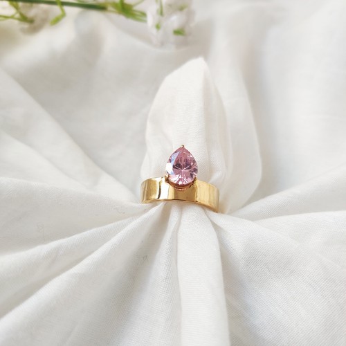 Silver 925 Created Pink Stone Ring Size 7 Vintage Antique Handmade Ring ...