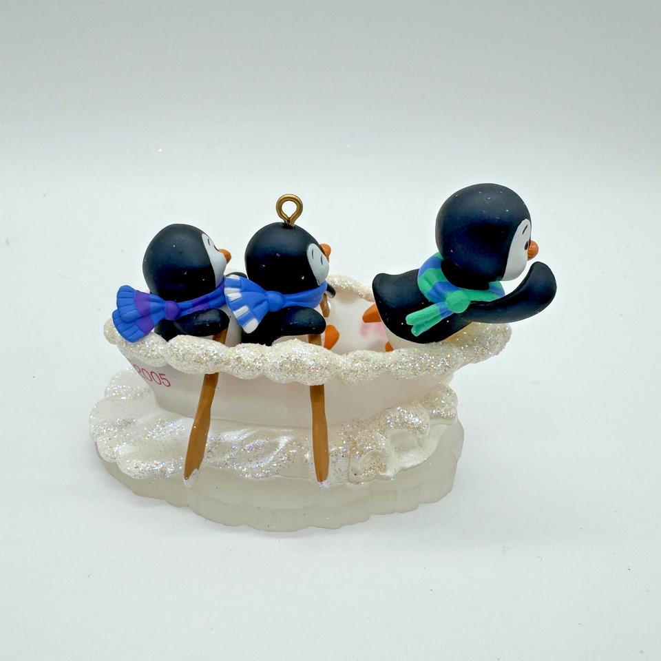 Hallmark Christmas Ornament Arctic Adventurers 2005 Penguins Rowing a ...