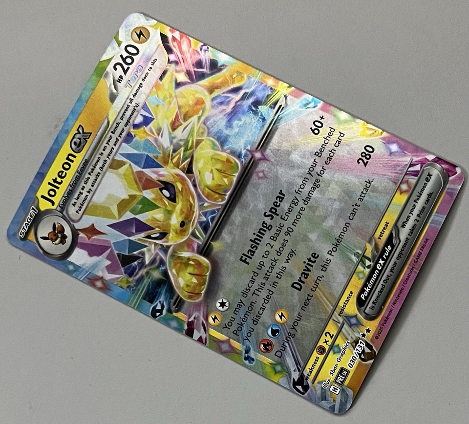 Pokémon Prismatic Evolutions Jolteon ex Stage 1 Double Rare HoloFoil ...