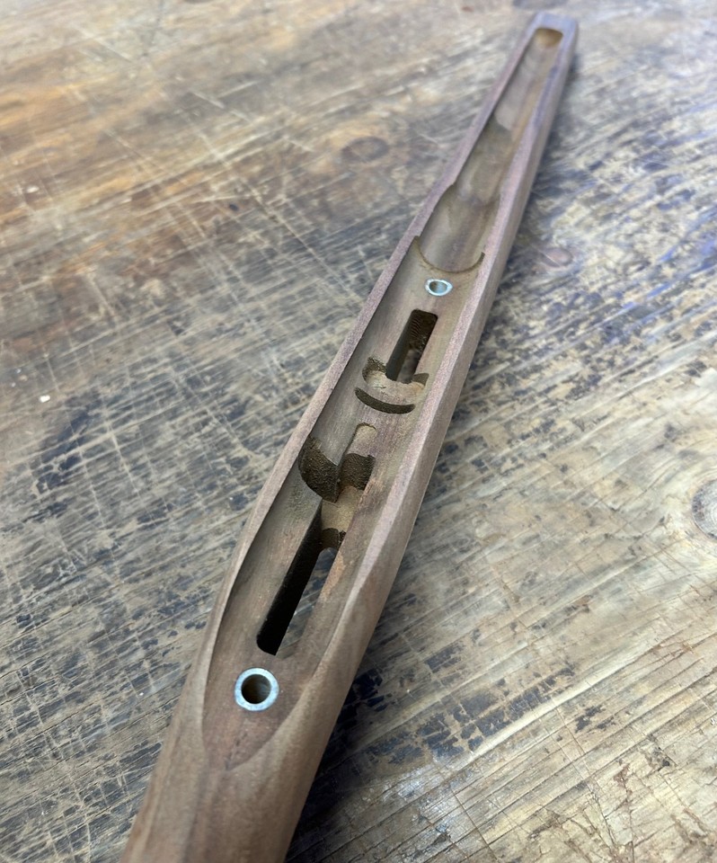 CURLY AMAZING! GRAIN PRECARVED Claro Walnut Rifle Blank Gunstock Stock ...