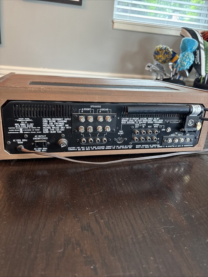 Vintage Realistic STA-52 AM/FM Stereo Receiver with Wood Veneer, Works ...