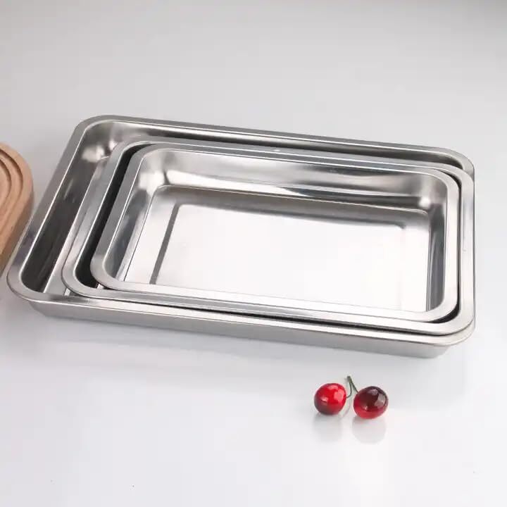 BAKING DEEP TRAY/ROASTING/DEEP OVEN/BAKEWARE TRAY/OVEN DISH-STAINLESS ...