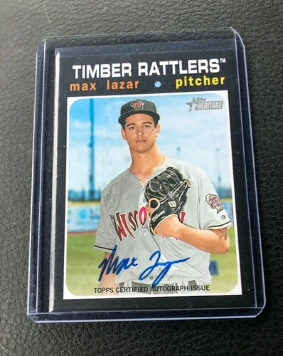 2020 Topps Heritage Minor League Max Lazar Real One Auto | eBay