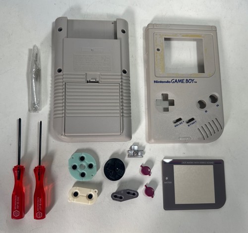 Nintendo Game Boy OEM DMG Housing Shell Screws Buttons Drivers + Glass ...