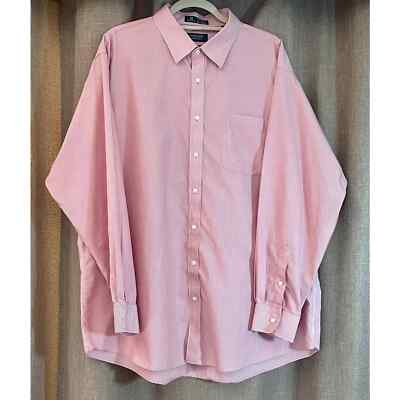 Nordstrom Wrinkle Free 18/35 Pink & White Stripe Dress Shirt | eBay