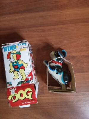 Vintage Jumping Dog Wind-Up Tin Toy - Missing Key | eBay