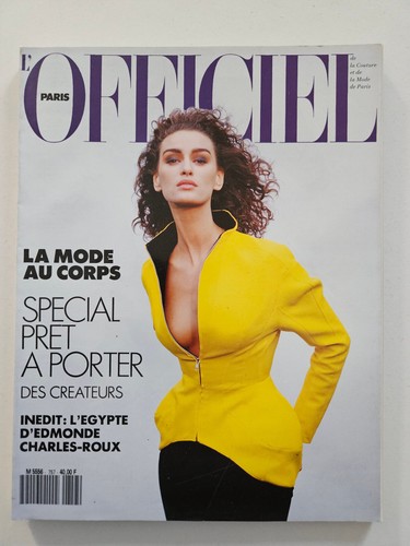 Magazine mode fashion L'OFFICIEL PARIS #757 aout 1990 Aly Dunne | eBay