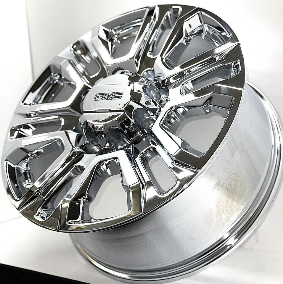 20” Chrome 5957 OE 96455 Replica Wheels fits GMC Sierra 2500 3500 ...