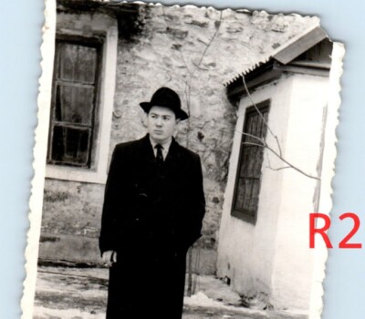 Early USSR Photo - old photos left behind. Found Photo BW man in coAT ...