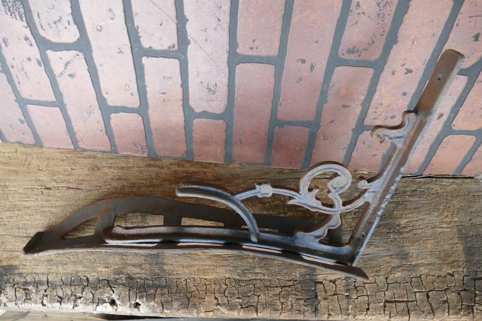 antique cast Iron horse saddle bracket holder rack tack 19 1/2 inch by ...