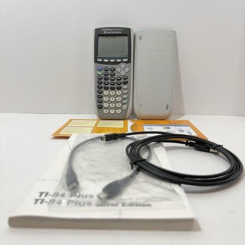 Texas Instruments TI-84 Plus Silver Edition Graphing Calculator W/ Case ...