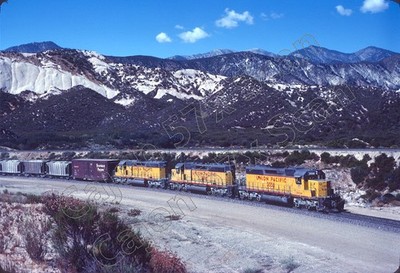Original Slide- UP SD40-2 3558 NEW! & Train In Cajon Pass 9/80 | eBay