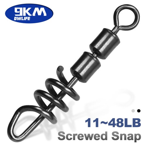 Fishing Corkscrew Swivel Snap Barrel Rolling Swivel Quick Change Clip ...