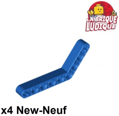 LEGO Technic 4x Liftarm 1x9 Bent (6-4) Curved Slanted Blue/Blue 6629 ...