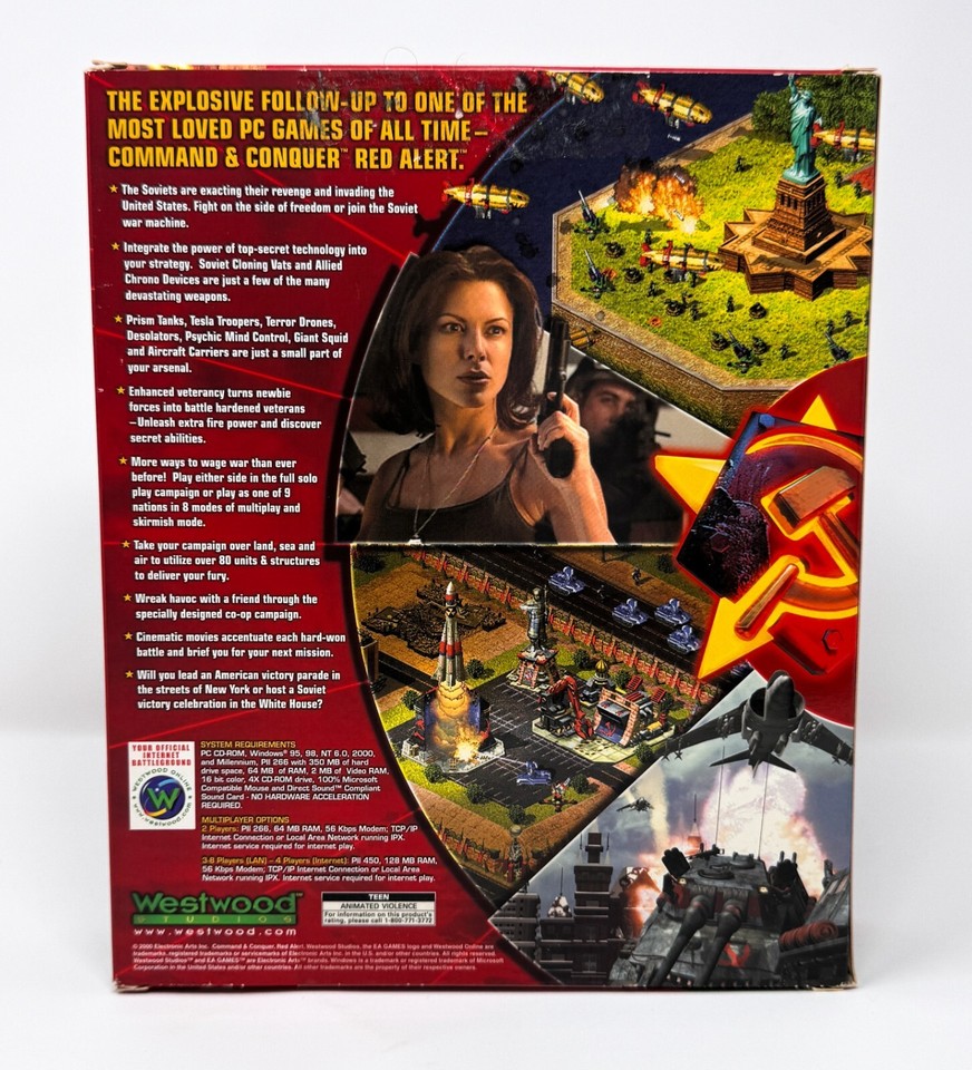 Command & Conquer Red Alert 2 (PC CD-ROM, 2000) (Complete!) Westwood ...