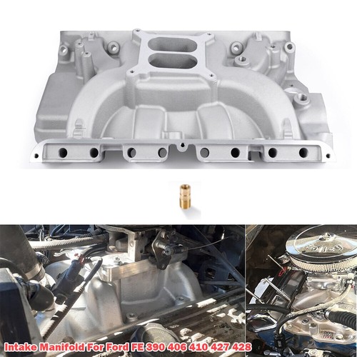 For Ford FE 390 406 410 427 428 Intake Manifold Aluminum Satin 7105 ...