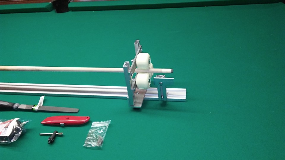 POOL CUE REPAIR LATHE CUE TIP SHAFT WRAP REFINISH TOOL with HOW TO ...