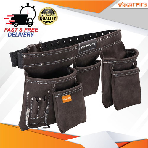 Wrightfits Leather Tool Pouch Heavy Duty Multi Pockets Tool Belt Pouch ...