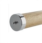 Solid White Oak 44mm Mopstick Wall Mounted Hand Rail Kit in Chrome | eBay