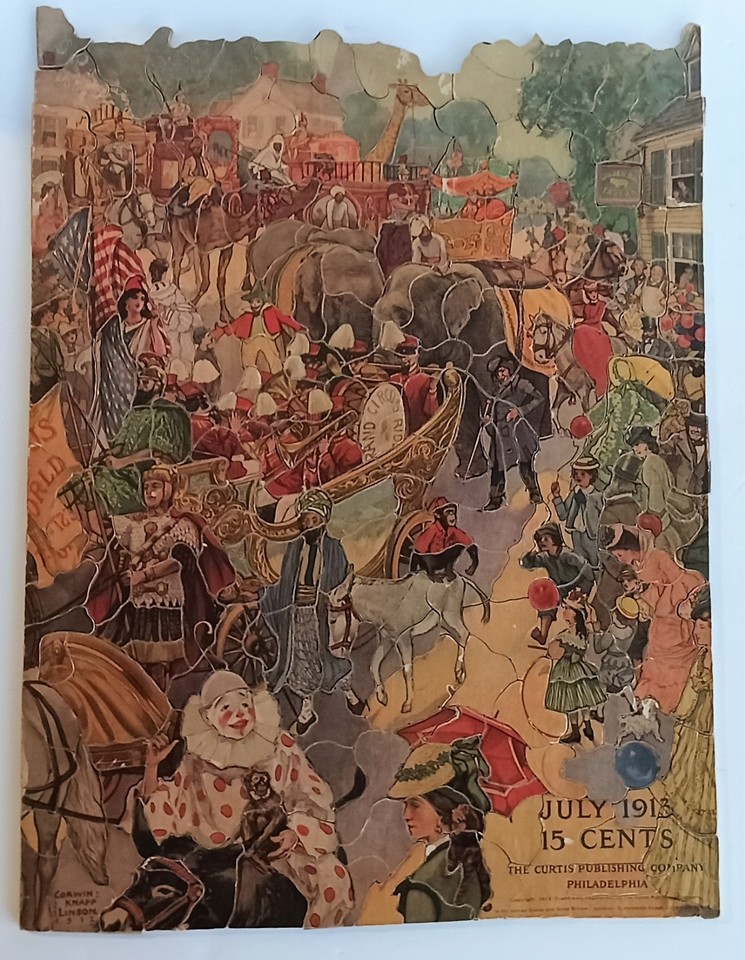 Antique Wooden Jigsaw Puzzle 293 Pc Ladies Home Journal Magazine Cover ...