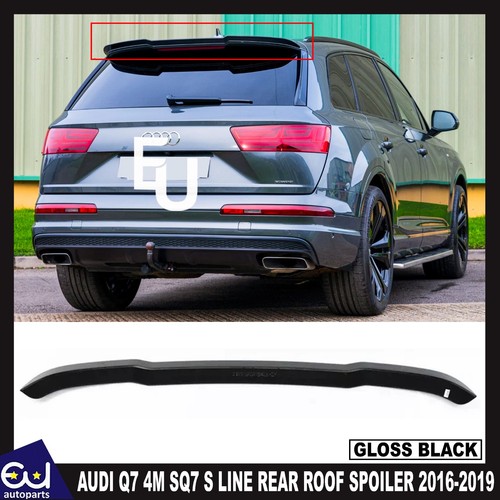REAR ROOF BOOT WING SPOILER LIP GLOSS BLACK FOR AUDI Q7 4M SQ7 S LINE ...