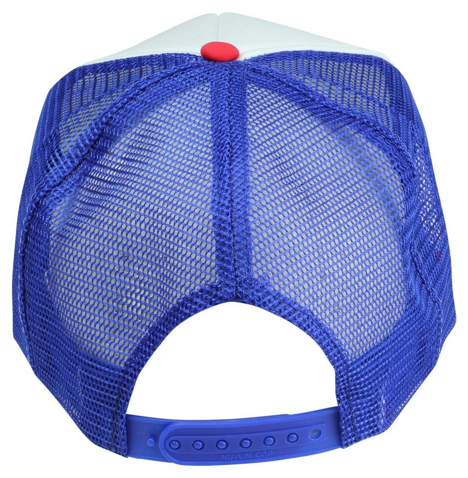 RED WHITE & BLUE MESH HAT ~ RETRO TRUCKER CAP ~ ADJUSTABLE | eBay