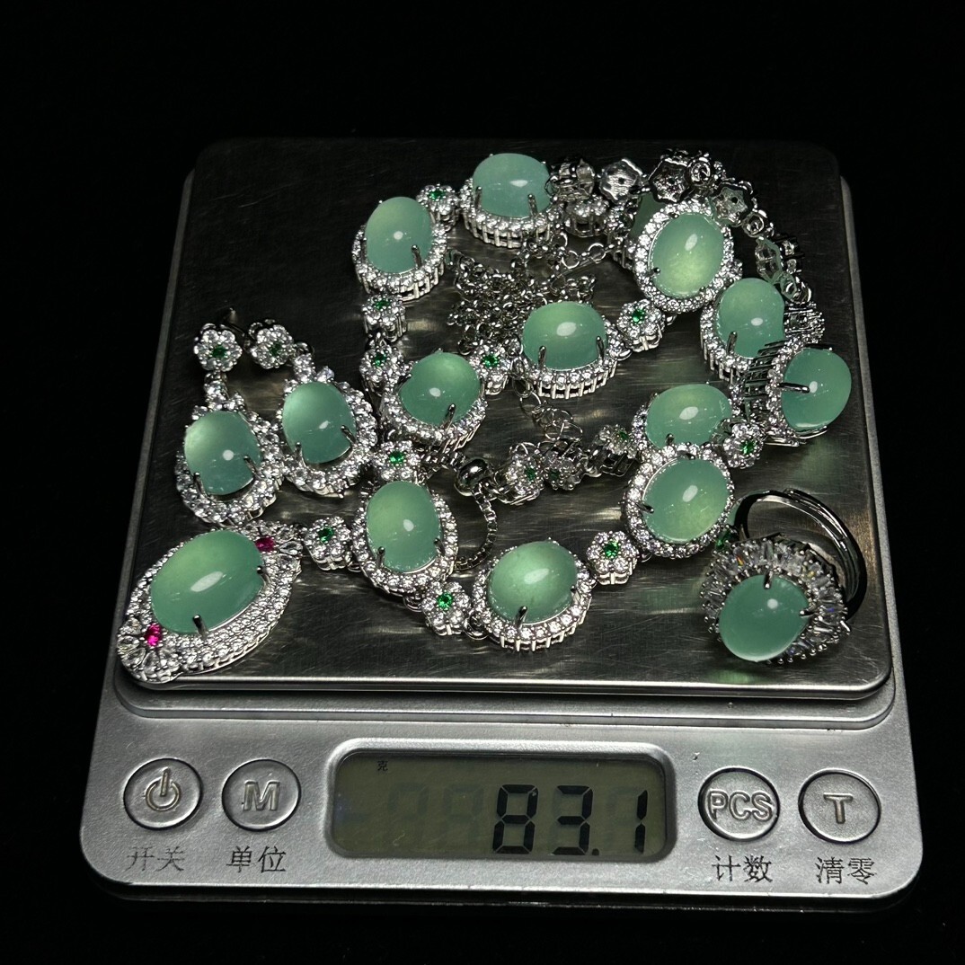 Real Natural 10X12mm jade Jadeite bracelets&necklaces&Rings&earrings ...