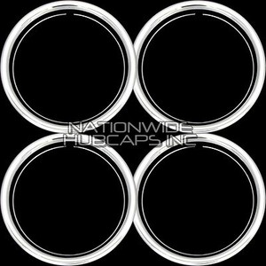 Set of 4 18" Chrome Wheel Rim Trim Rings Beauty Bands Rims Rally Steel ...