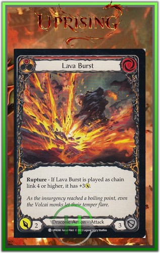 Lava Burst Red - FAB:Uprising - UPR098 - Carte Officielle Anglaise | eBay