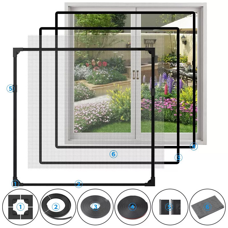 UK Magnetic Window Insect Screen Mesh Net Fly Mosquito Bug Netting Moth ...