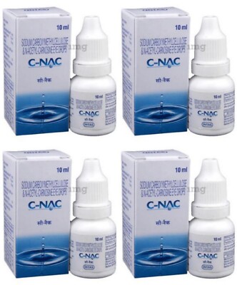 4 X C-Nac Eye Drop (N-Acetylcarnosine) Treat Symptoms Of Dry Eye10 Ml ...