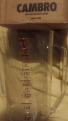 Cambro - Clear - 4 qt Camwear® Measuring Cup - 4 L - Liquid Measure ...
