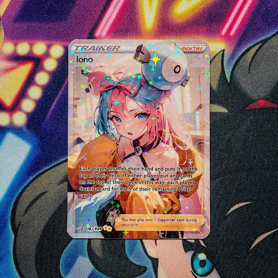 Iono Full Art Pokemon Goddess Story Custom Trading Card Anime Waifu ...