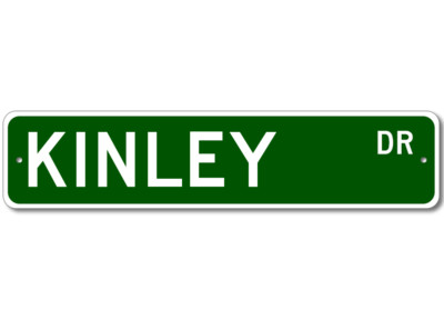 Kinley Drive Street Sign Personalized Custom Last Name Metal Sign ...