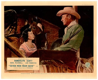 Seven Men From Now Original Lobby Card 1956 Randolph Scott Gail Russell ...