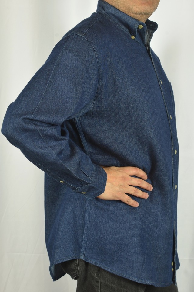Denim Shirt Indigo Color with Soft hand feel, L/S Relaxed Fit One ...