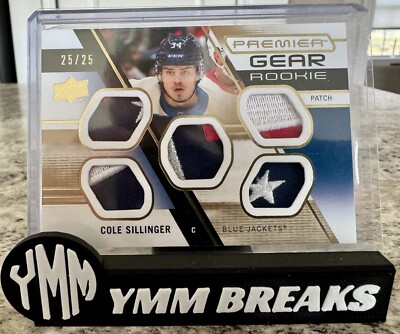 21-22 Premier Hockey Premier Gear Rookie Patch PGR-CS Cole Sillinger ...