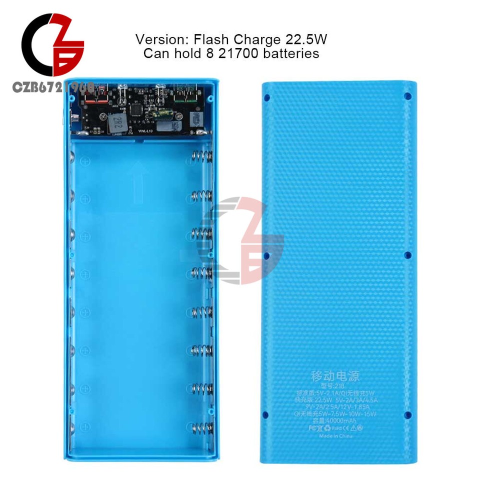 Removable Battery Mobile Power Bank Case DIY For 8*21700 Batteries Fast ...