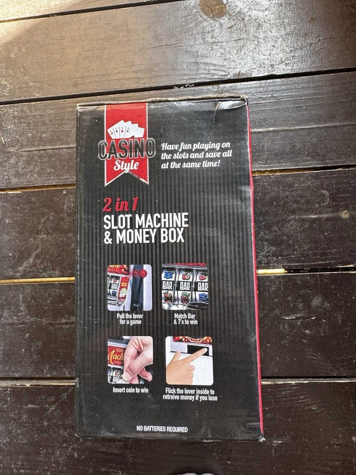 Casino Style 2 in 1 Slot Machine & Money Box New | eBay UK