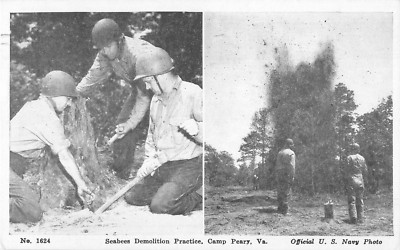 1943 WW2 Seabees Demolition Practice, Camp Peary, Virginia Postcard | eBay